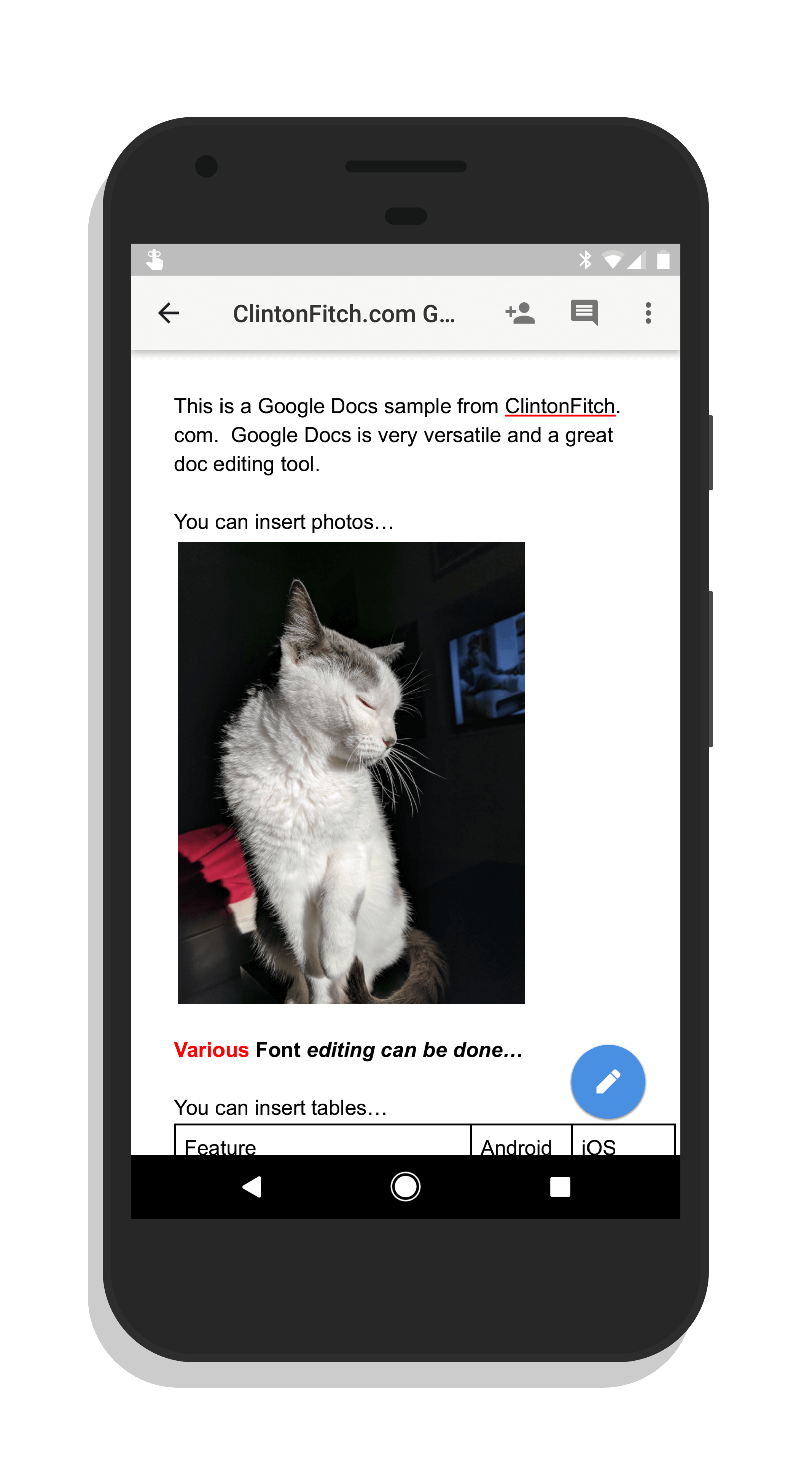 Google Docs Sheets Slides For Android Updated With New Editing Tools